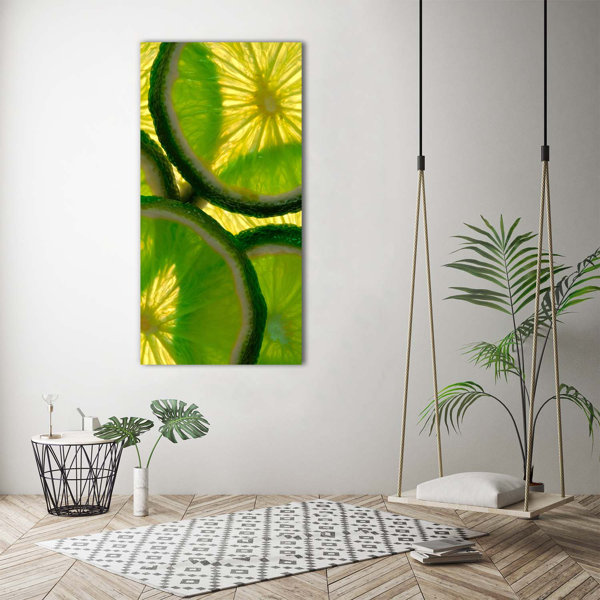 Brayden Studio Slices Of Lime - Kunstdrucke auf Leinwand - Wrapped Canvas | Wayfair.de